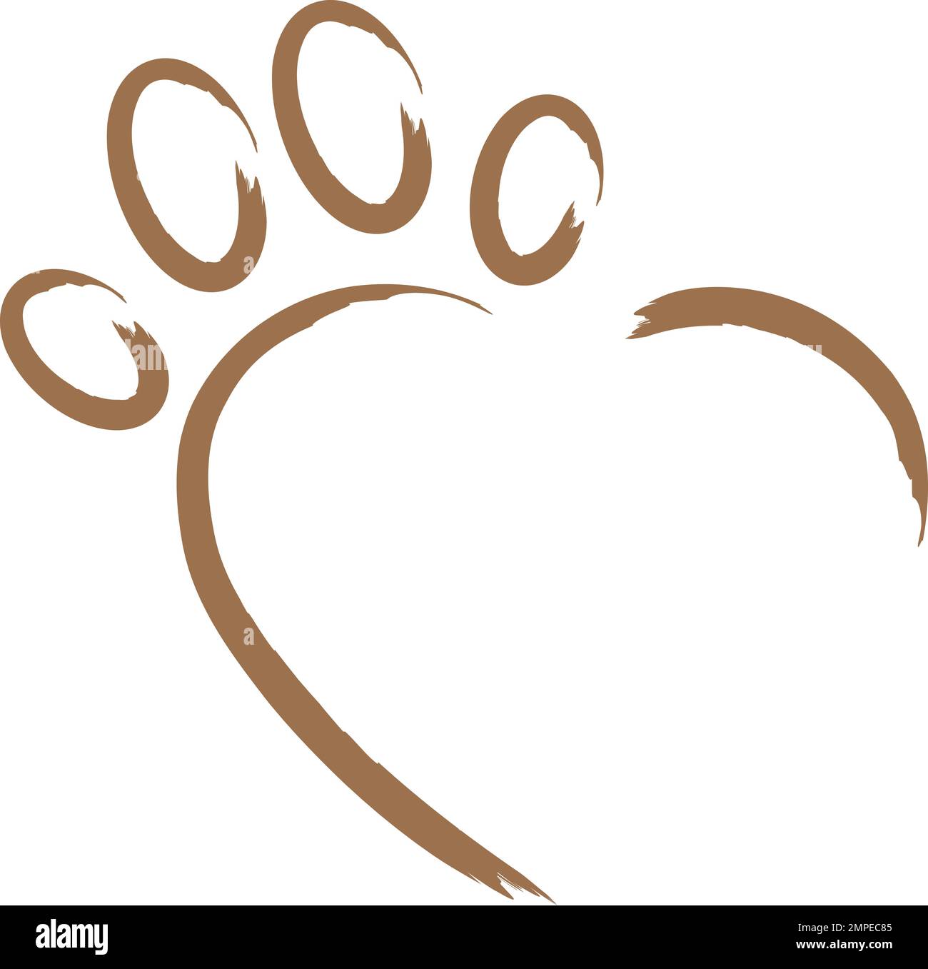 Cat's Paw, Cat, Heart, Cat's Paw Logo, Cat logo Stock Vector Image ...
