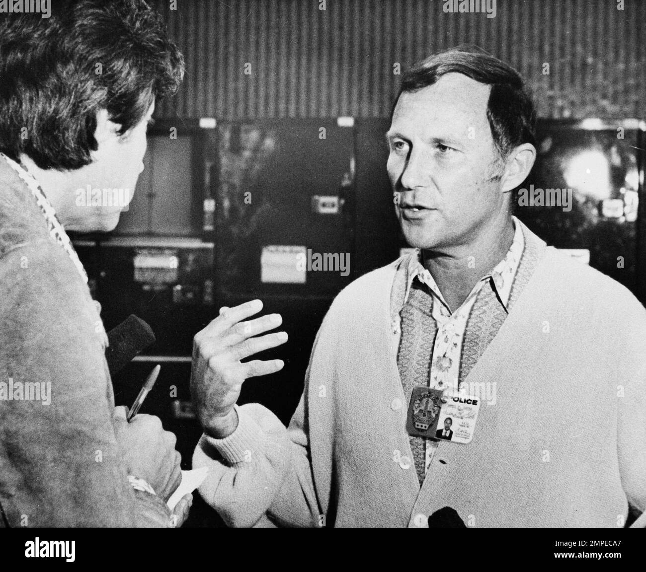 Assistant Chief Daryl Gates of the Los Angeles Police Dept., right ...
