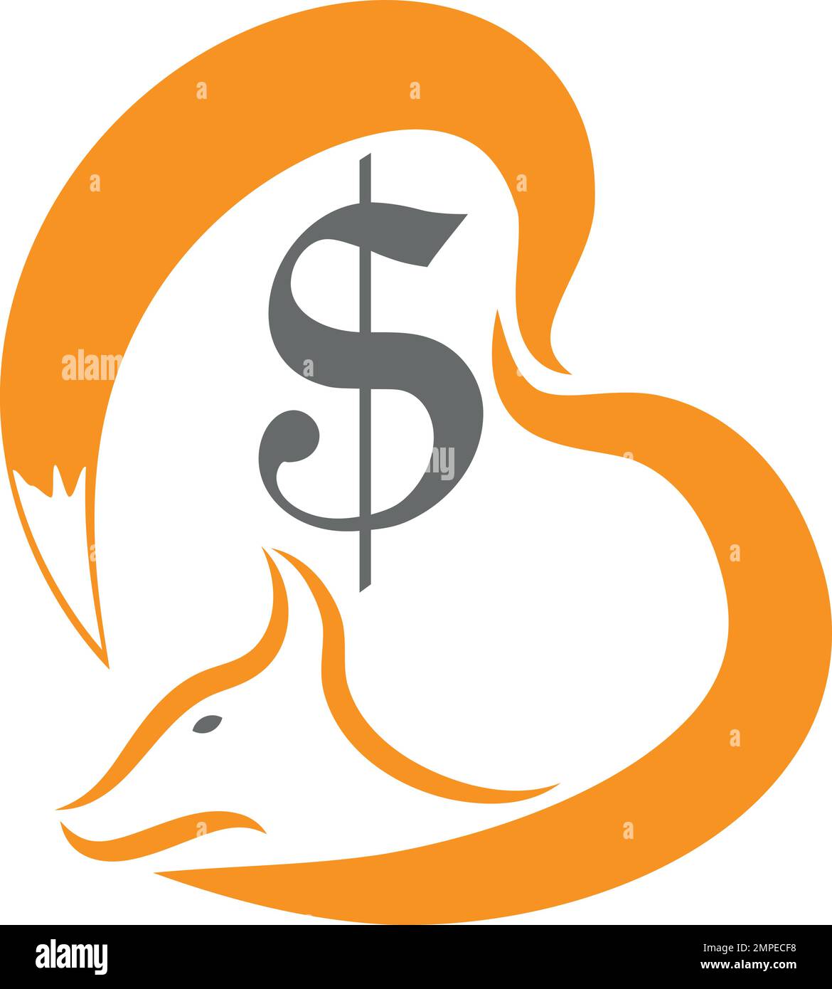 Save, fox and dollar sign, fox, logo, background Stock Vector Image ...