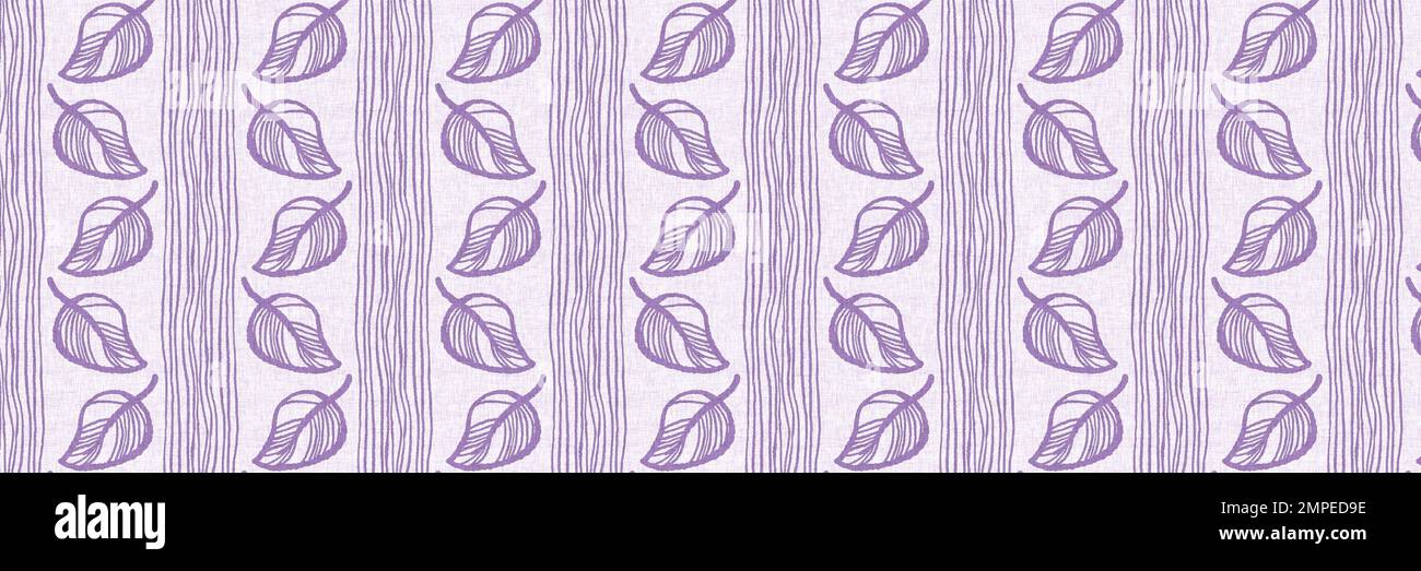 Gender neutral foliage leaf seamless raster border. Simple whimsical 2 ...