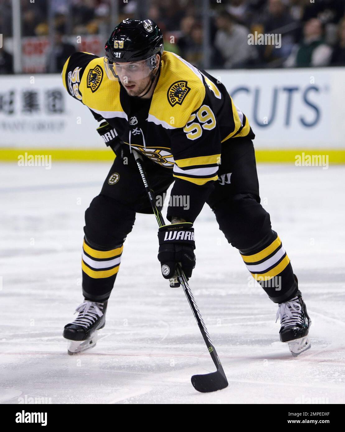 Boston Bruins center Tim Schaller (59) during the second period of a ...