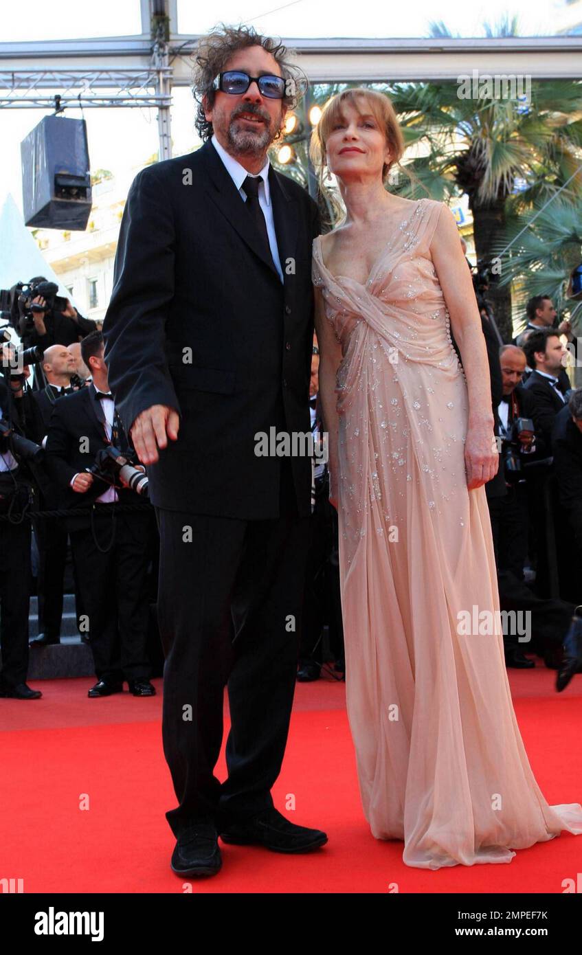 Tim Burton and Isabelle Huppert at the premiere of "Biutiful" at the ...
