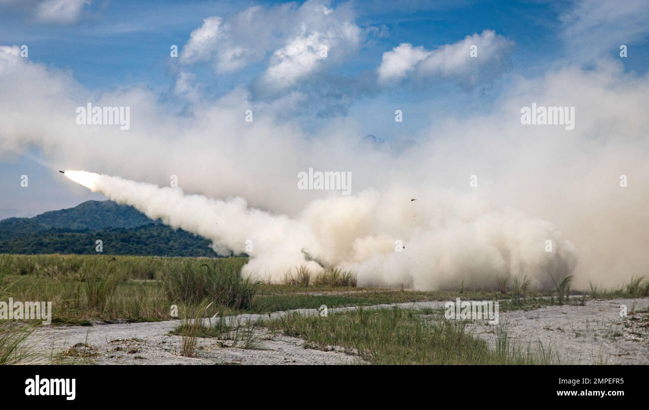 A U.S. Marine Corps High Mobility Artillery Rocket System with the 31st ...