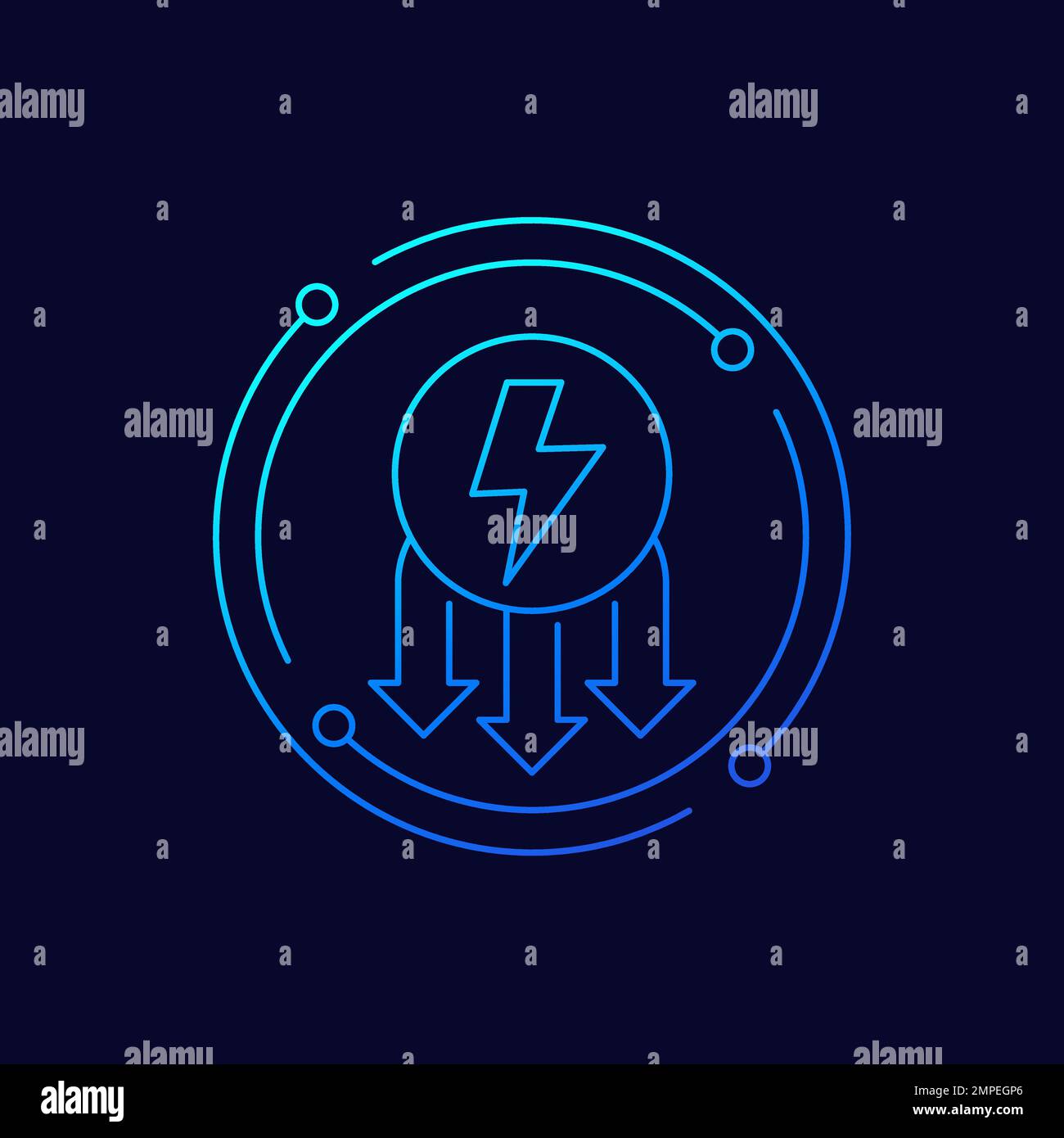 power consumption reduction icon, linear design Stock Vector Image & Art - Alamy