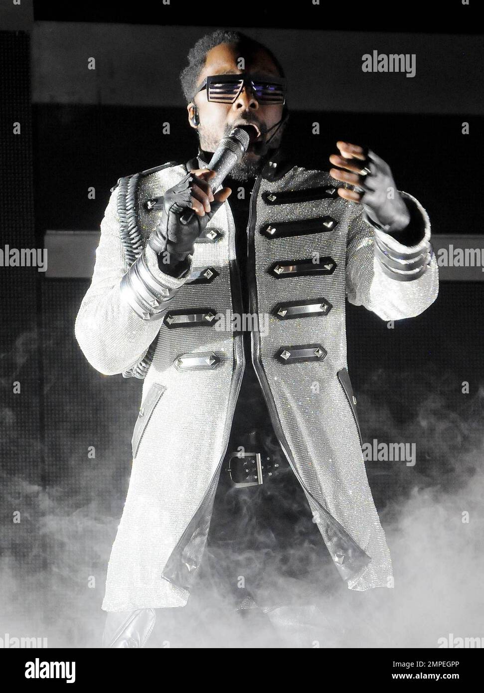 will.i.am (William James Adams, Jr.) of the Black Eyed Peas performs ...