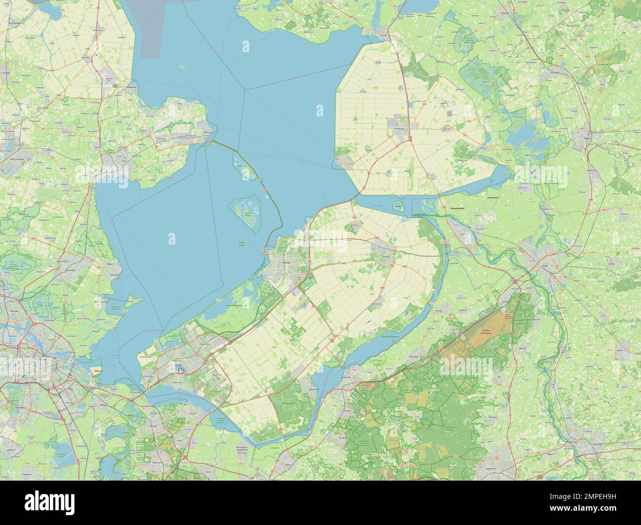 Flevoland, province of Netherlands. Open Street Map Stock Photo - Alamy