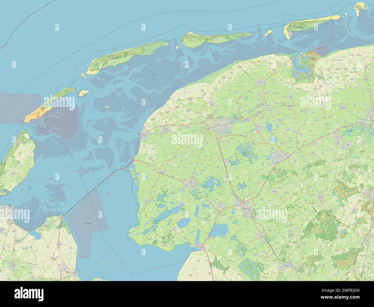 Friesland, province of Netherlands. Open Street Map Stock Photo - Alamy