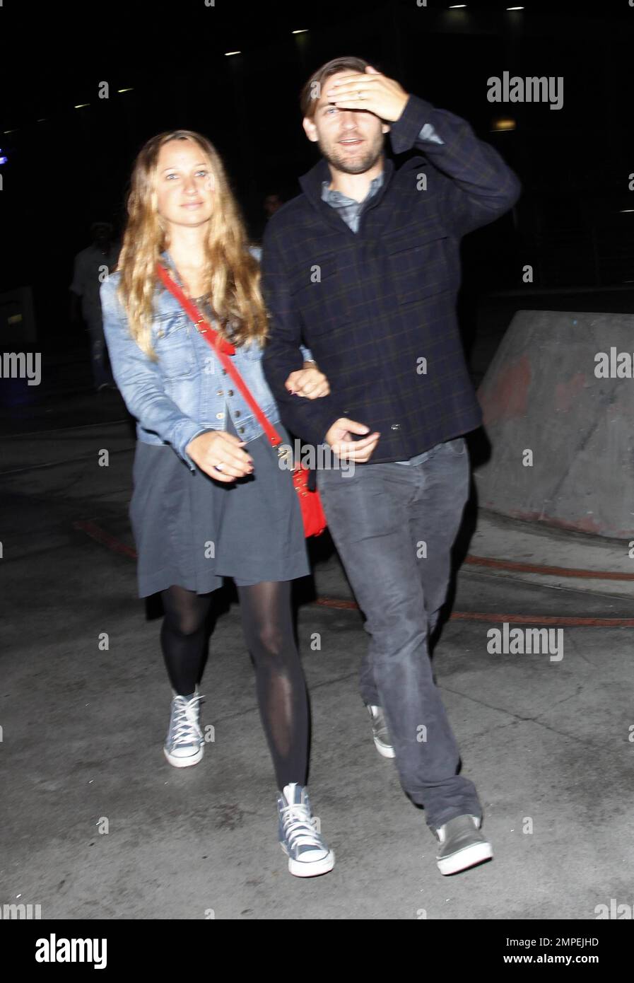 Toby McGuire and wife Jennifer Meyer attend the 'Black Keys' concert at ...