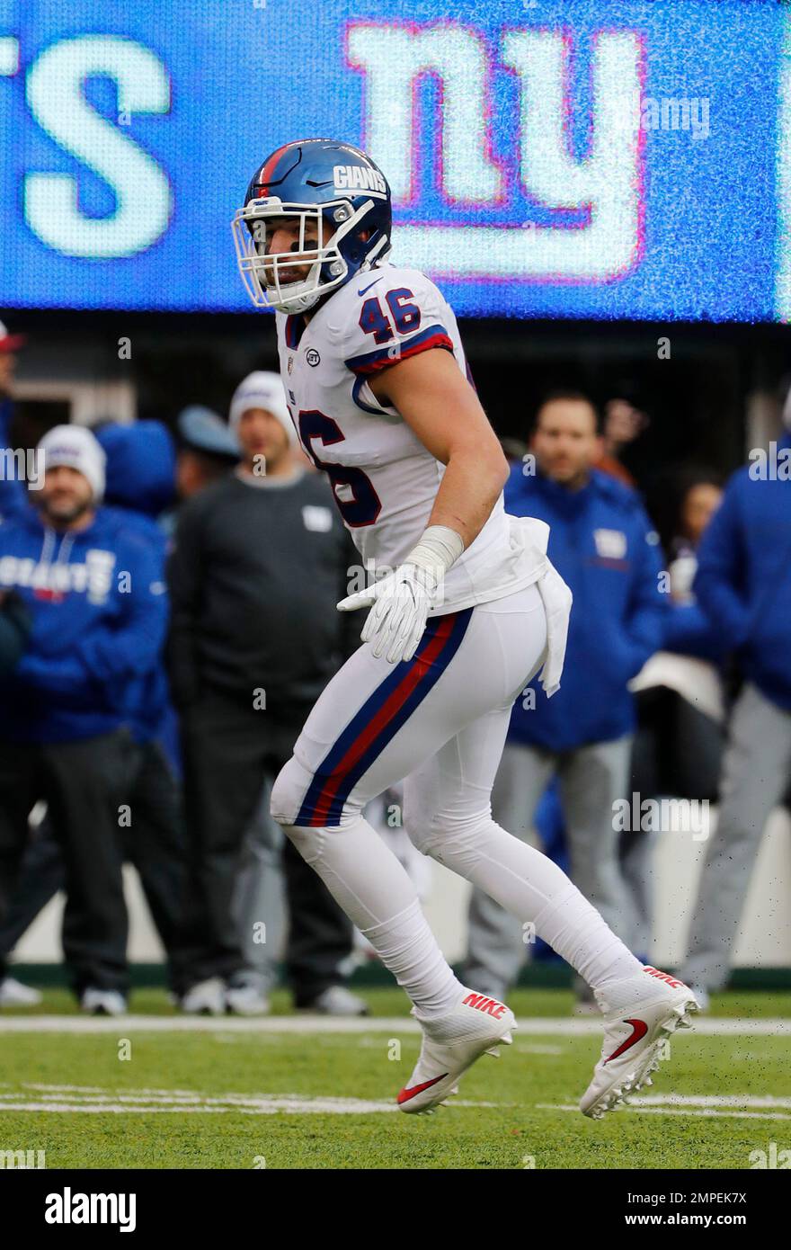 New York Giants middle linebacker Calvin Munson during an NFL football ...