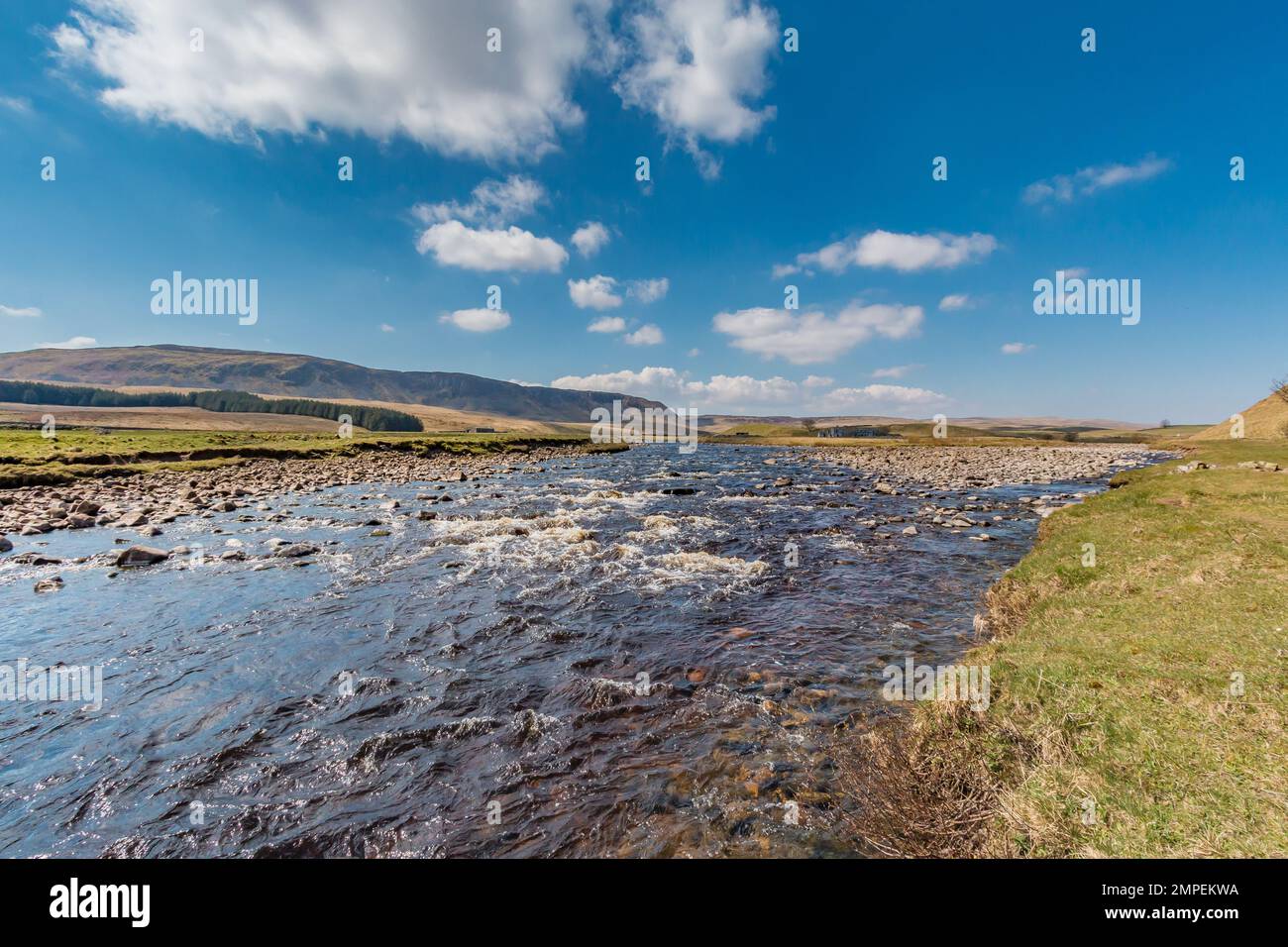 The confluence of Harwood Beck and the River Tees, taken from the ...