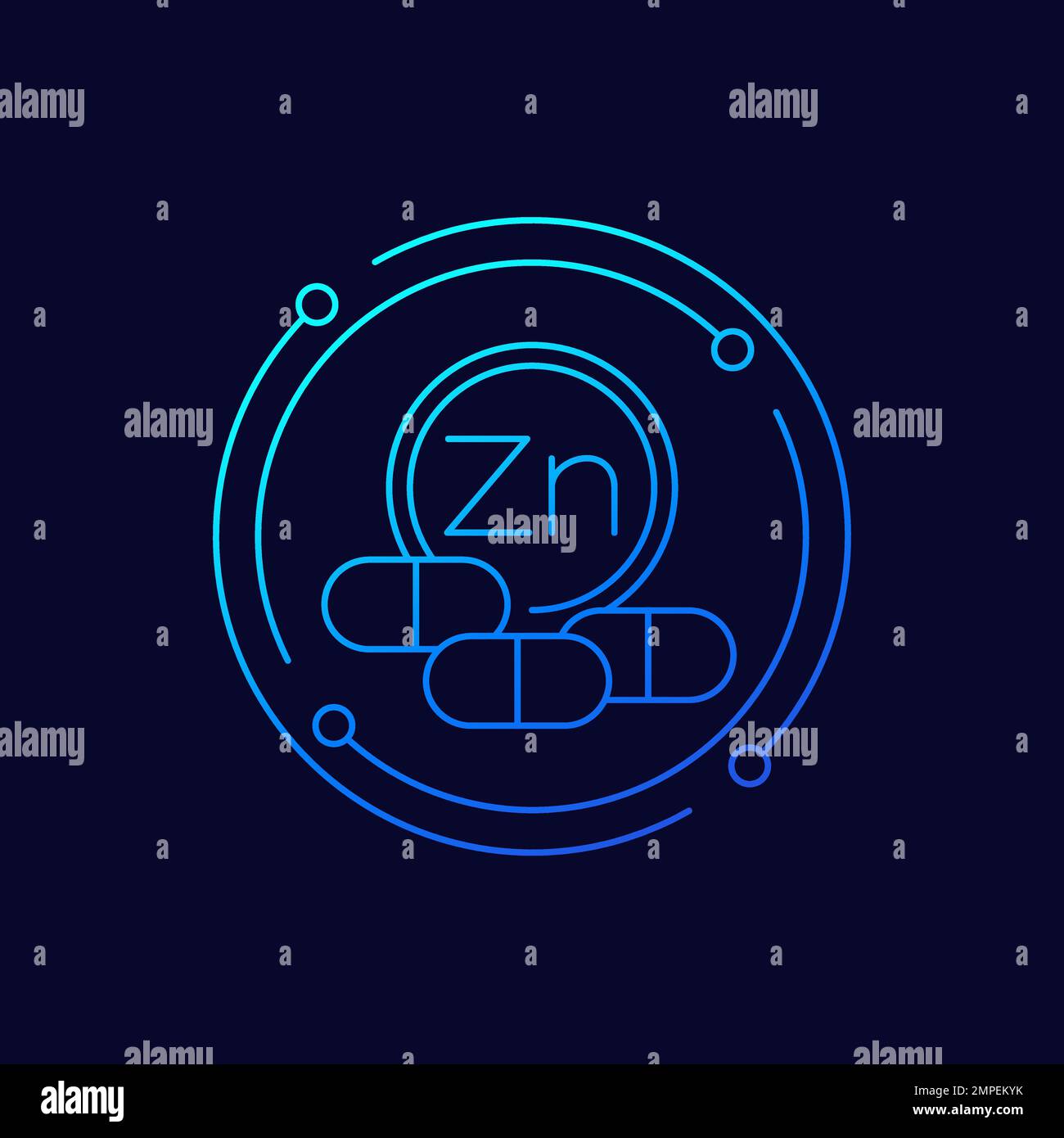 zinc mineral, Zn line vector icon Stock Vector Image & Art - Alamy
