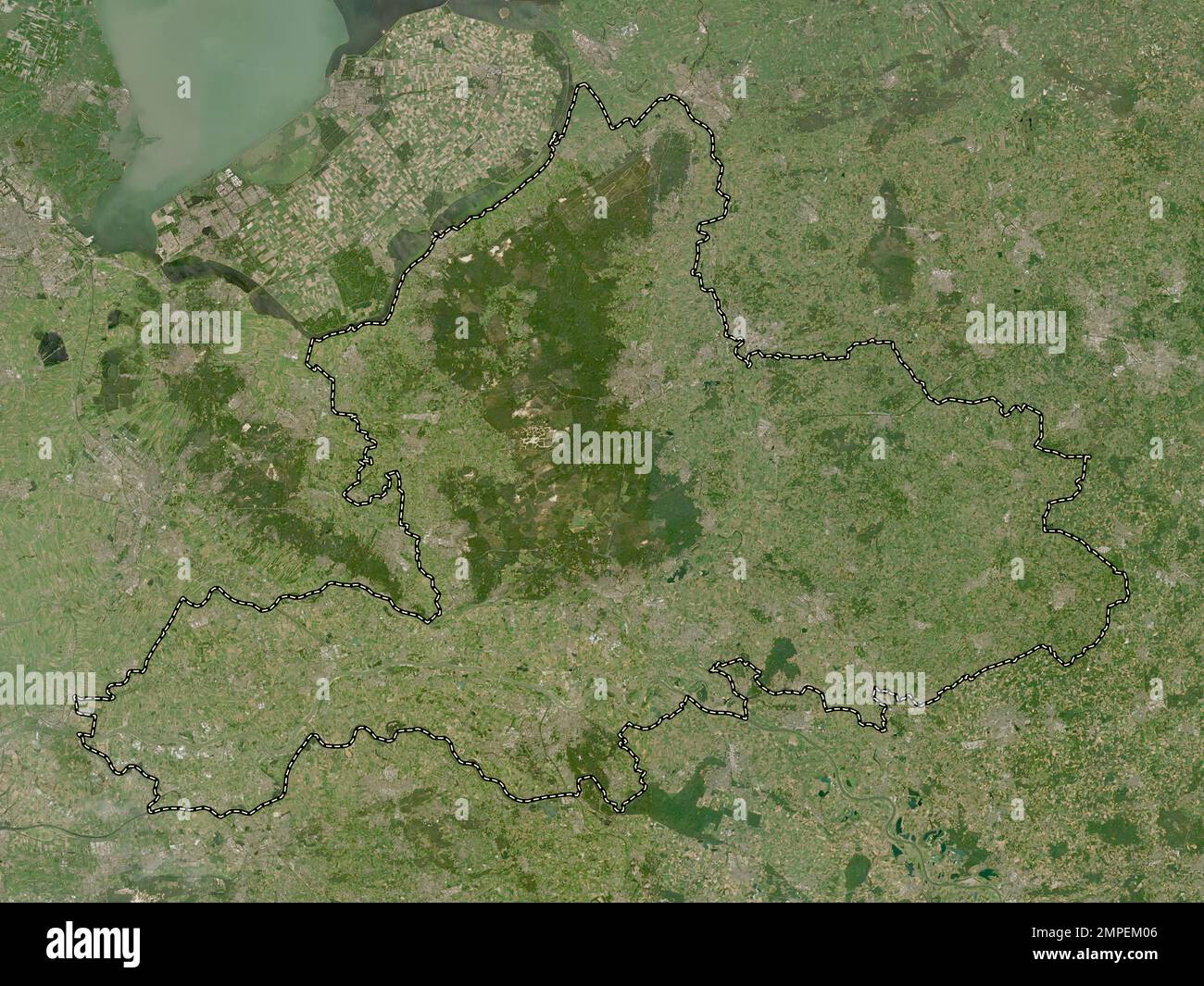 Gelderland, province of Netherlands. Low resolution satellite map Stock ...