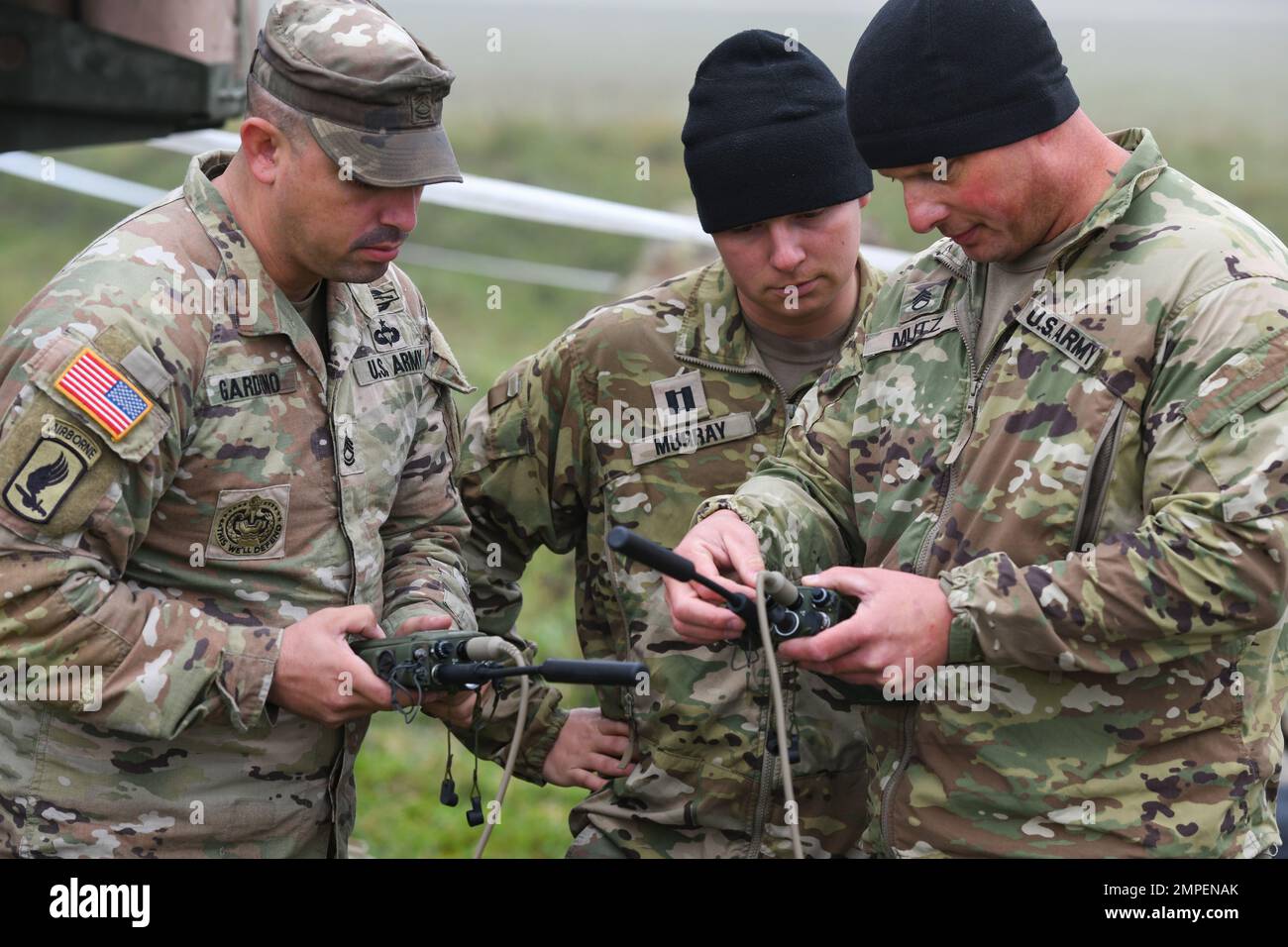 U.S. Army Capt. Scott Murray, center, commander of Palehorse Troop, 4th ...