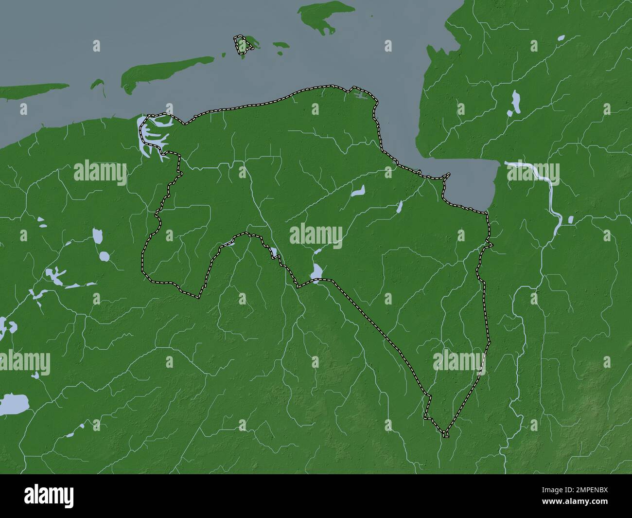 Groningen, province of Netherlands. Elevation map colored in wiki style ...