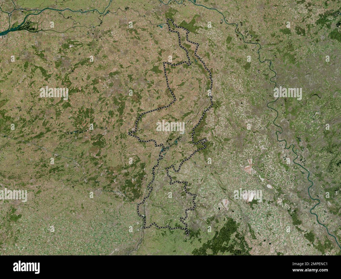 Limburg, province of Netherlands. High resolution satellite map Stock ...