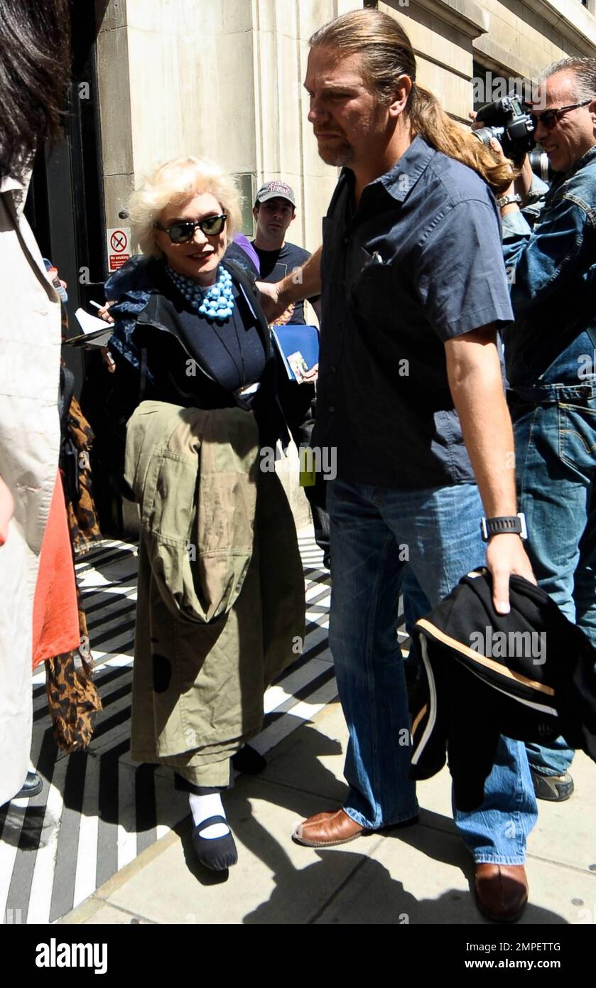 Blondie's Debbie Harry (aka Deborah Harry) and Chris Stein are greeted ...
