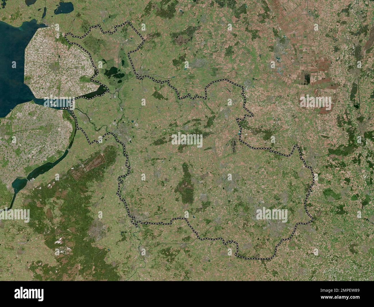 Overijssel, province of Netherlands. High resolution satellite map ...