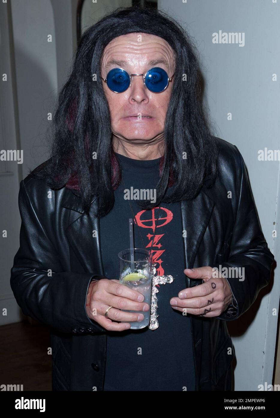 Bobby Davro arrives in costume at Bloodlust Ball held at Hampton Court ...