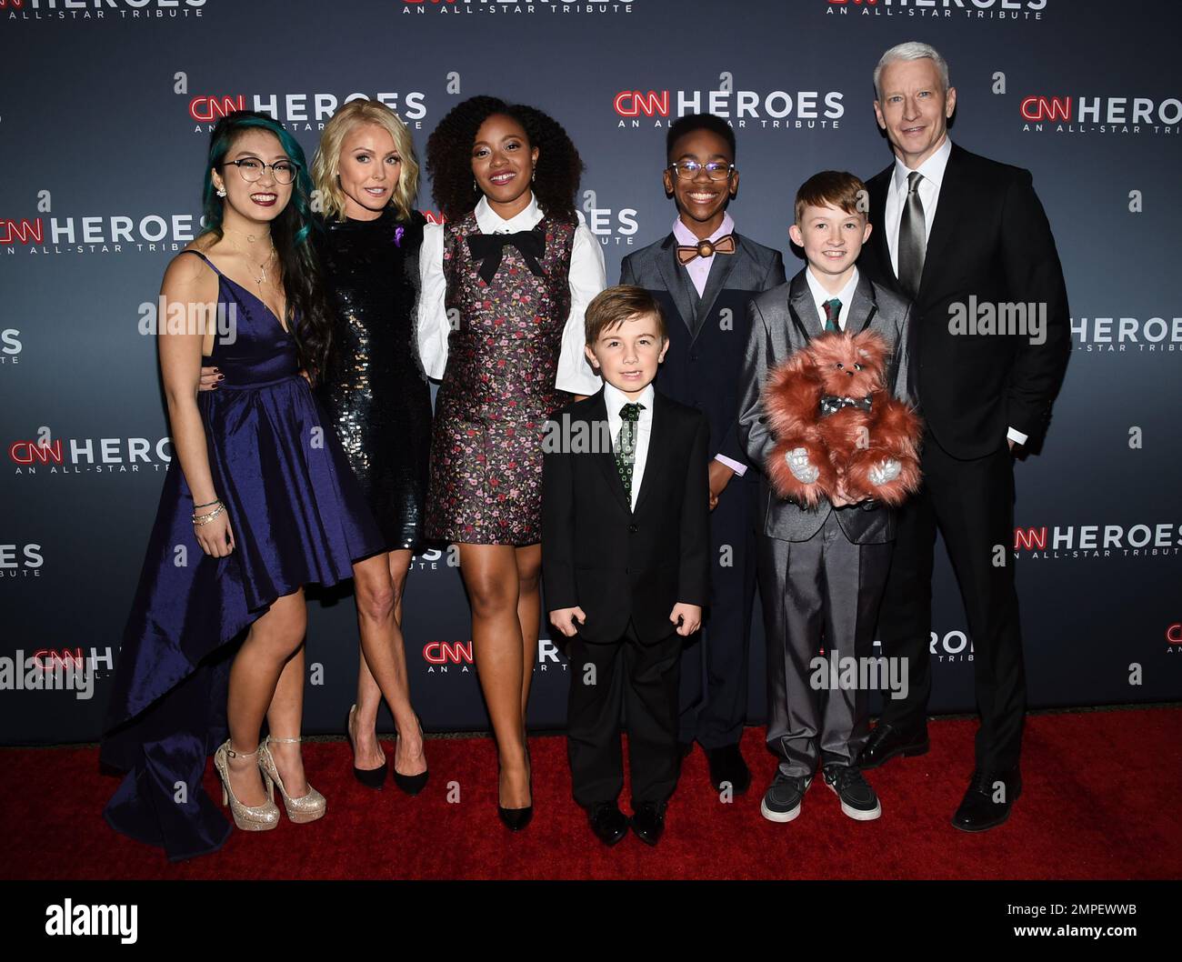 Christina Li, left, Kelly Ripa, Haile Thomas, Ryan Hickman, Sidney Keys ...