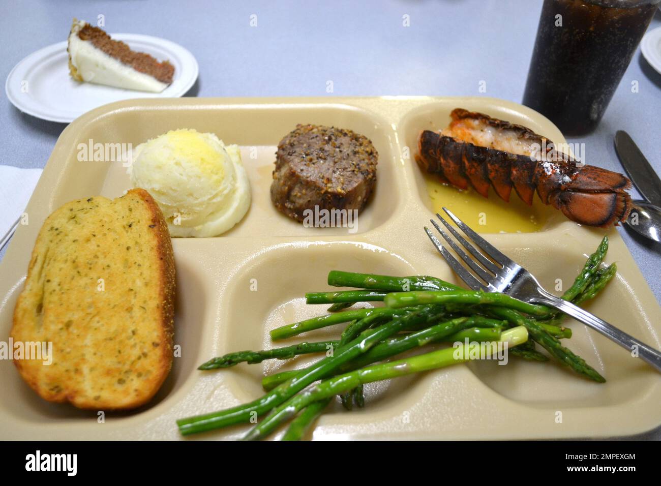 GREAT LAKES (Oct. 13, 2022) Steak and lobster were on the menu at ...