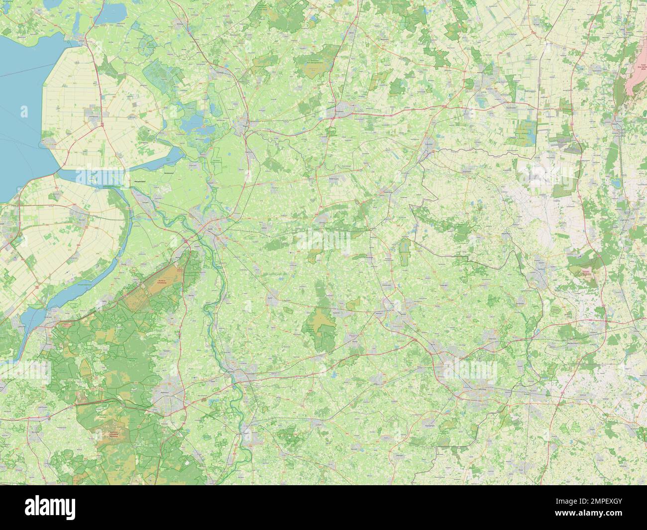 Overijssel, province of Netherlands. Open Street Map Stock Photo - Alamy