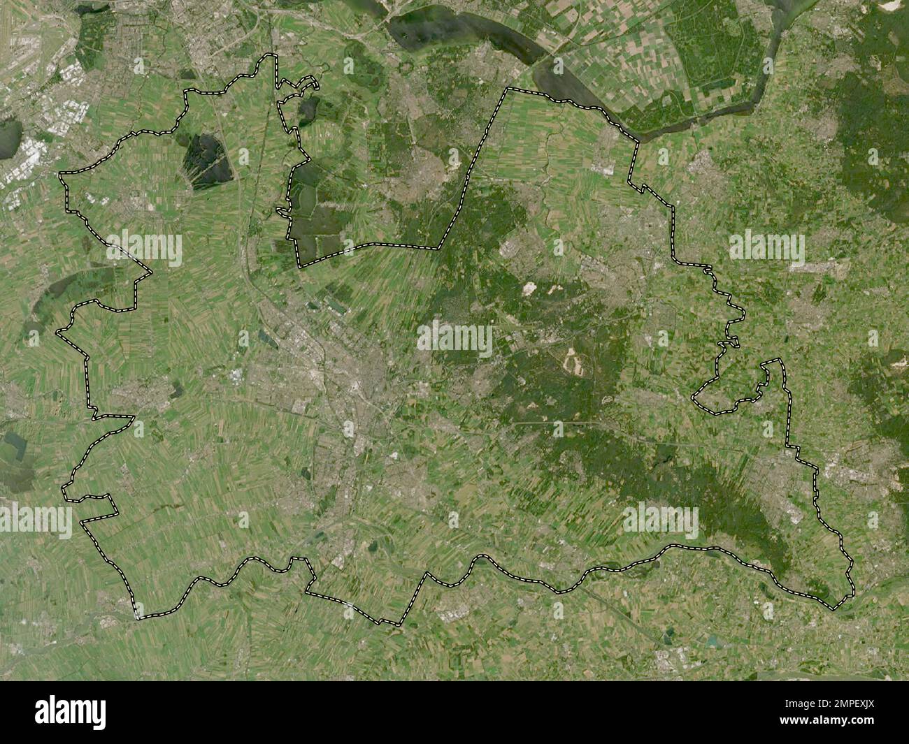 Utrecht, province of Netherlands. Low resolution satellite map Stock ...