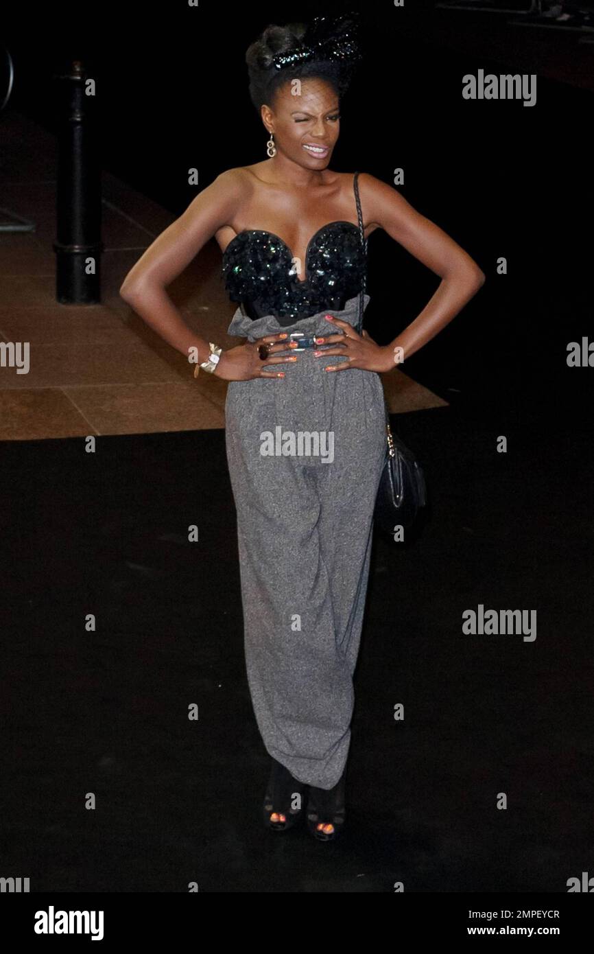 Shingia Shoniwa appears at the Ozwald Boateng fashion show held at the ...