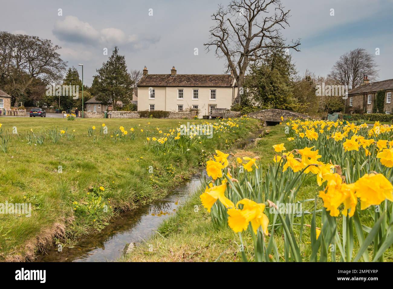 The village green at Cotherstone, Teesdale, in spring Stock Photo - Alamy