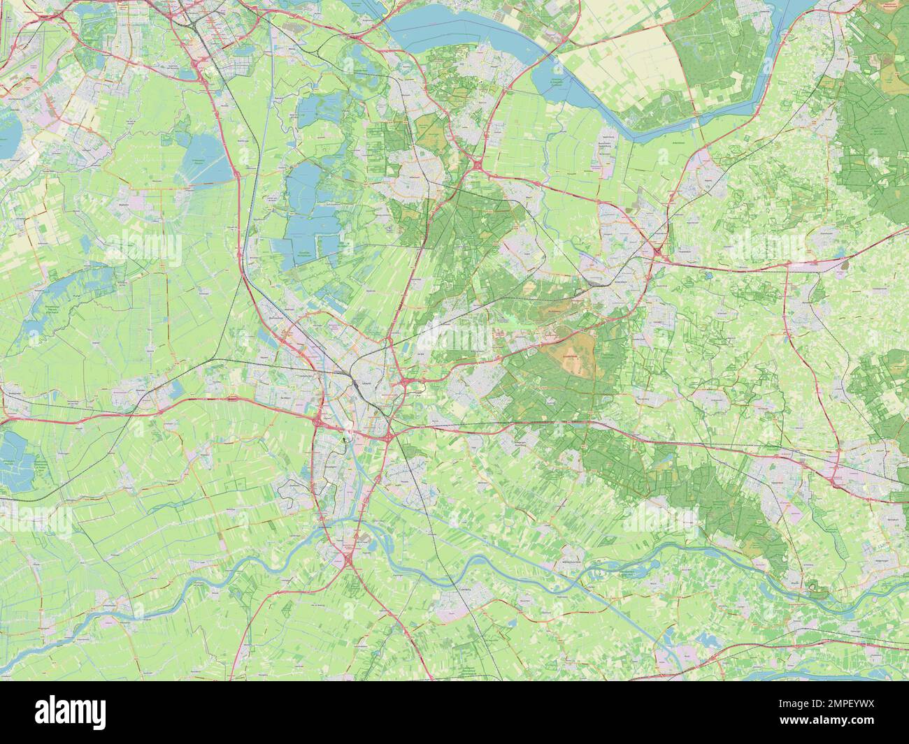 Utrecht, province of Netherlands. Open Street Map Stock Photo - Alamy