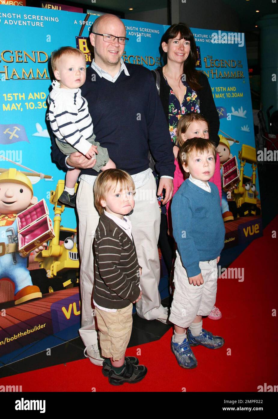 Toby Young, wife Caroline Young and their four children arrive at the ...