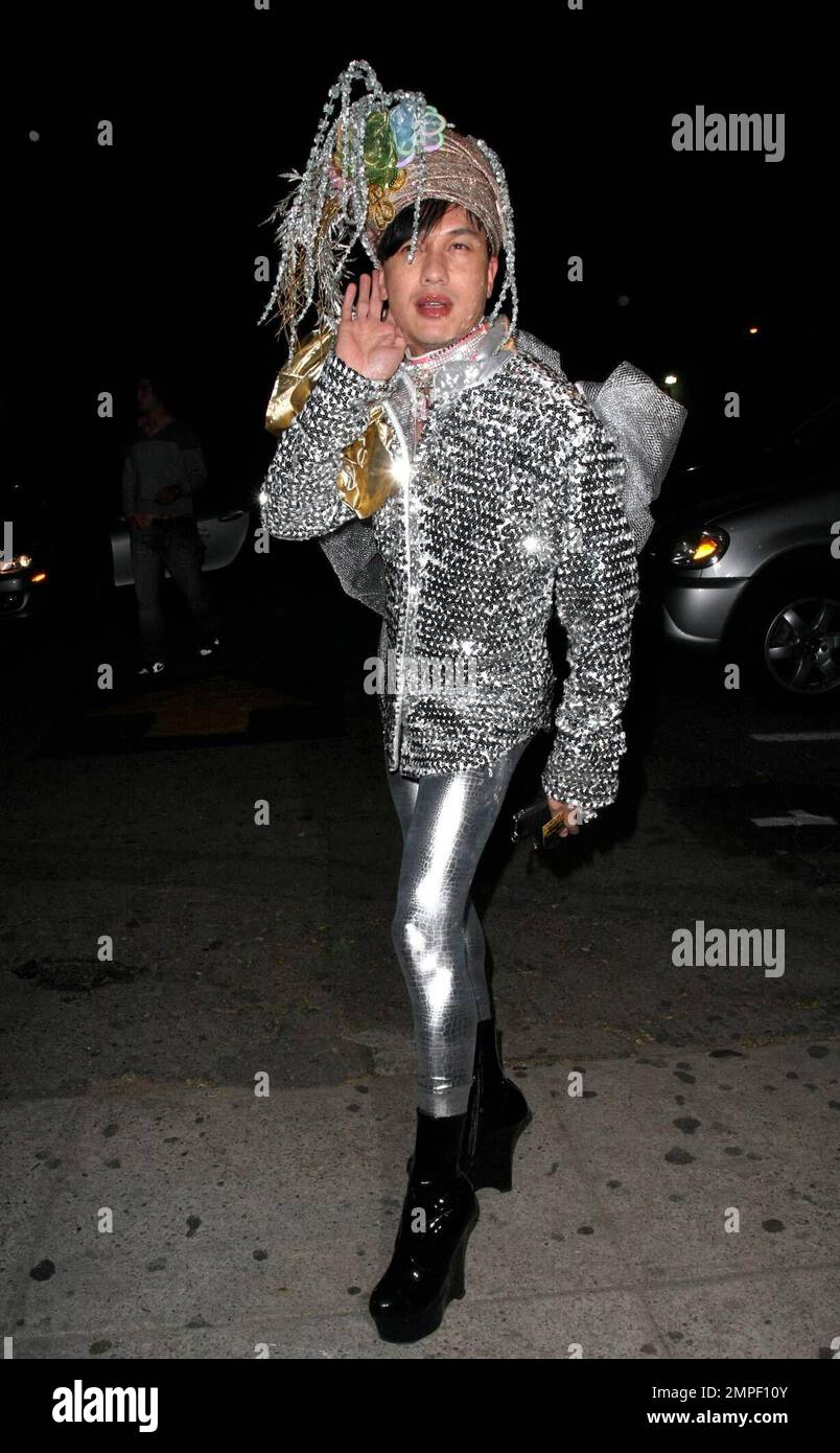 Flamboyant interior designer Bobby Trendy poses for the cameras outside ...