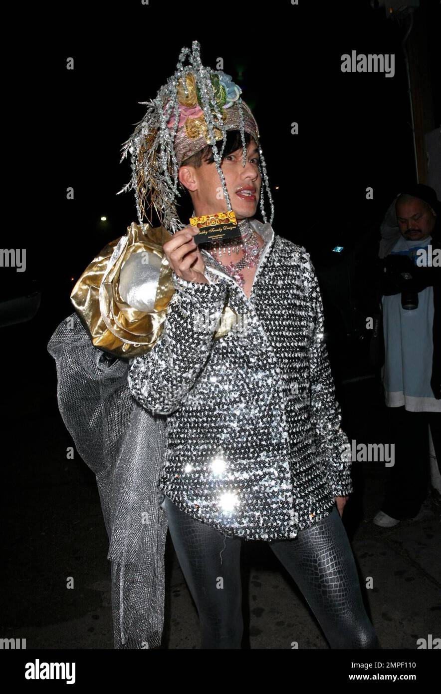 Flamboyant interior designer Bobby Trendy poses for the cameras outside ...