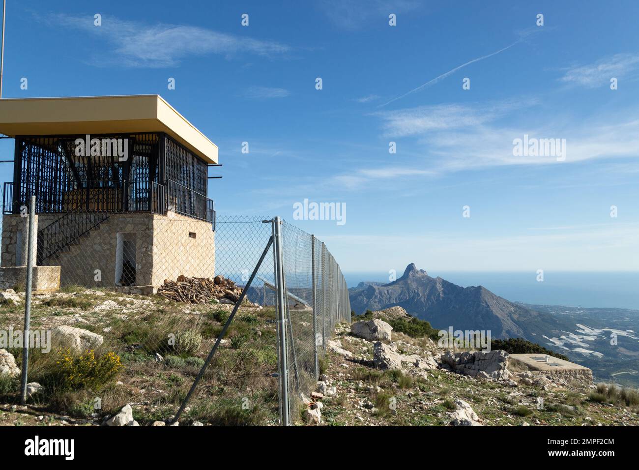 Morro Blau forest surveillance booth Stock Photo - Alamy