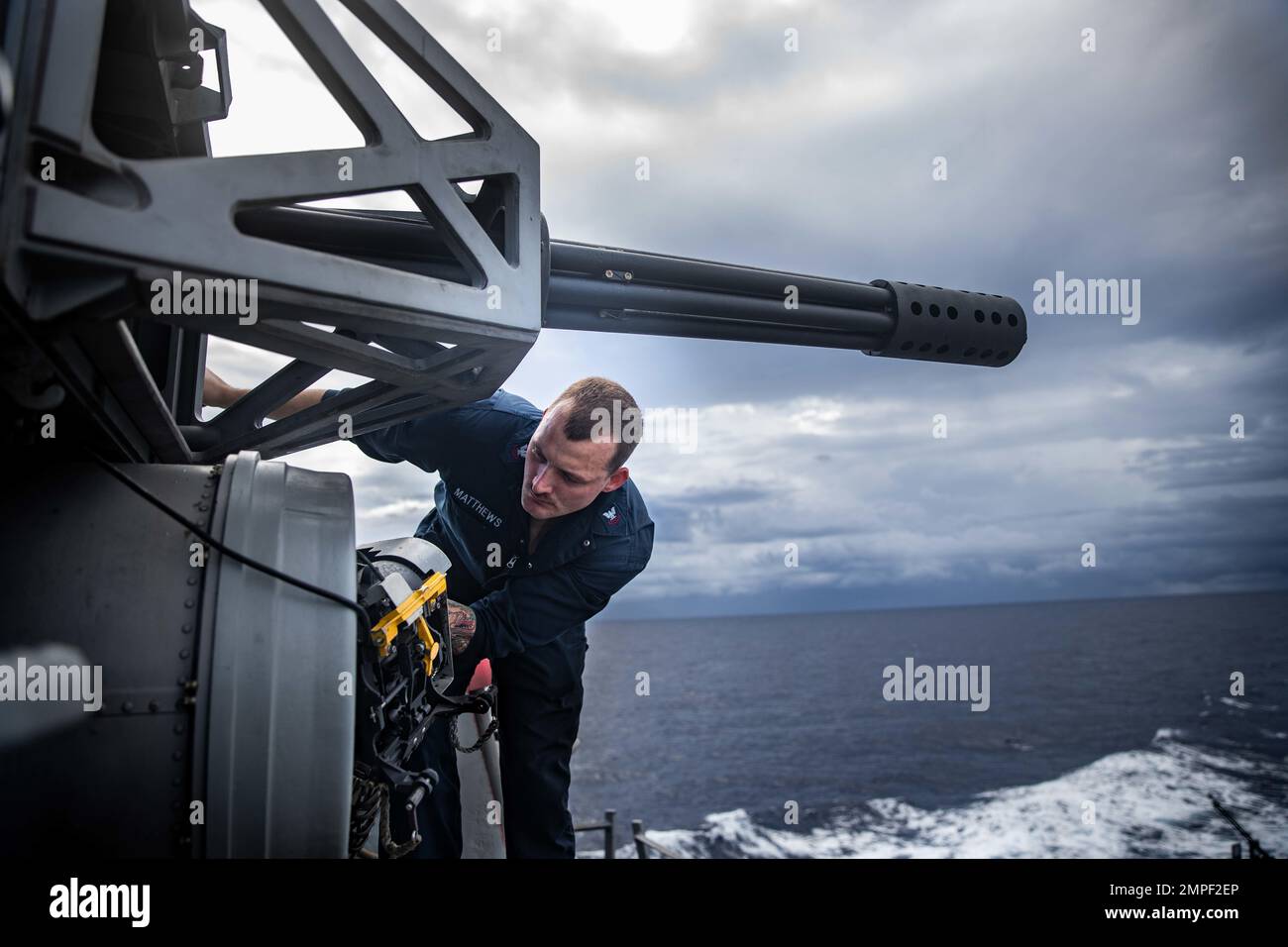 Fire Controlman 2nd Class Eric Matthews, assigned to the Arleigh Burke ...