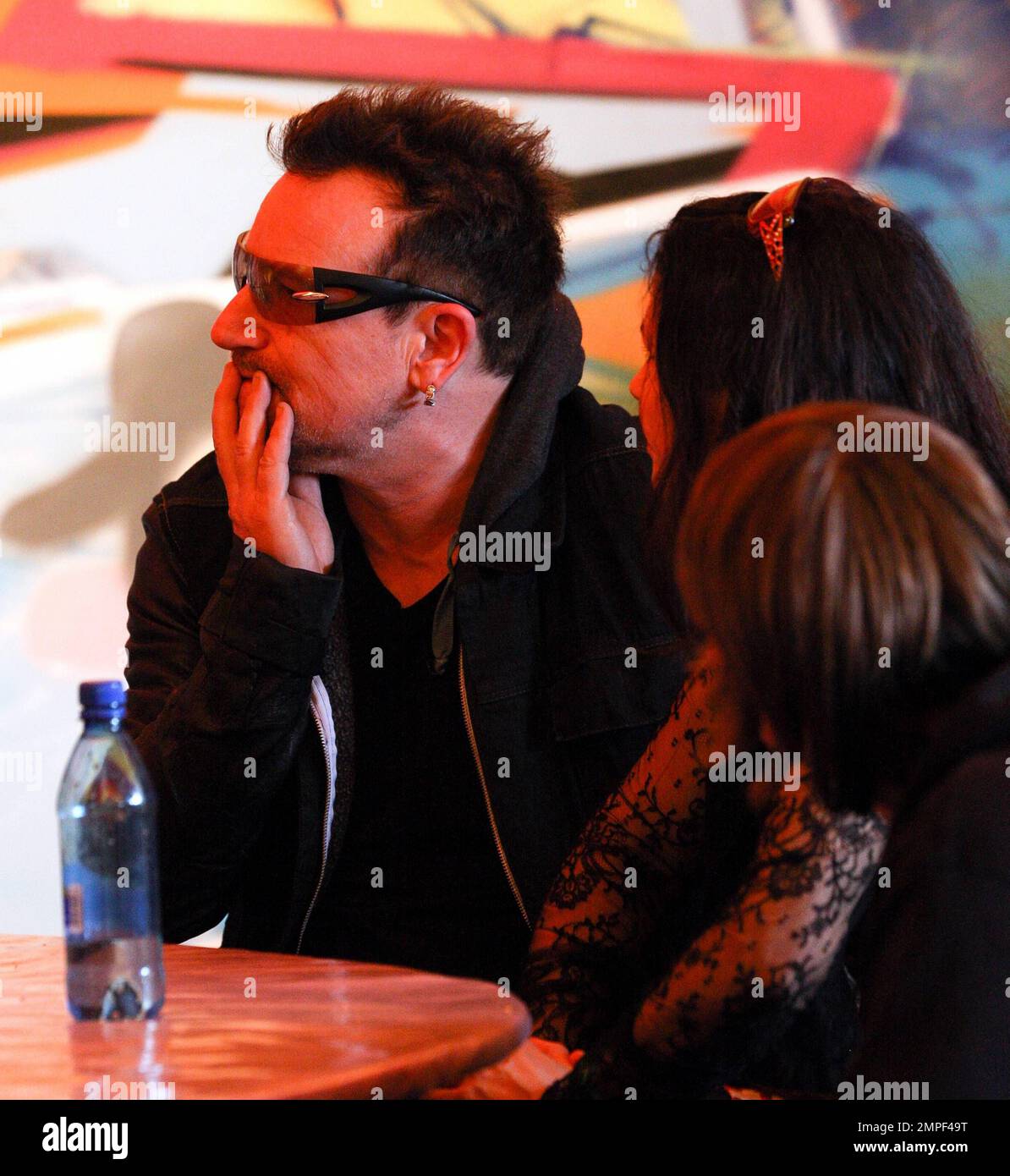 Bono and wife Alison Hewson attend the Glastonbury Music Festival ...
