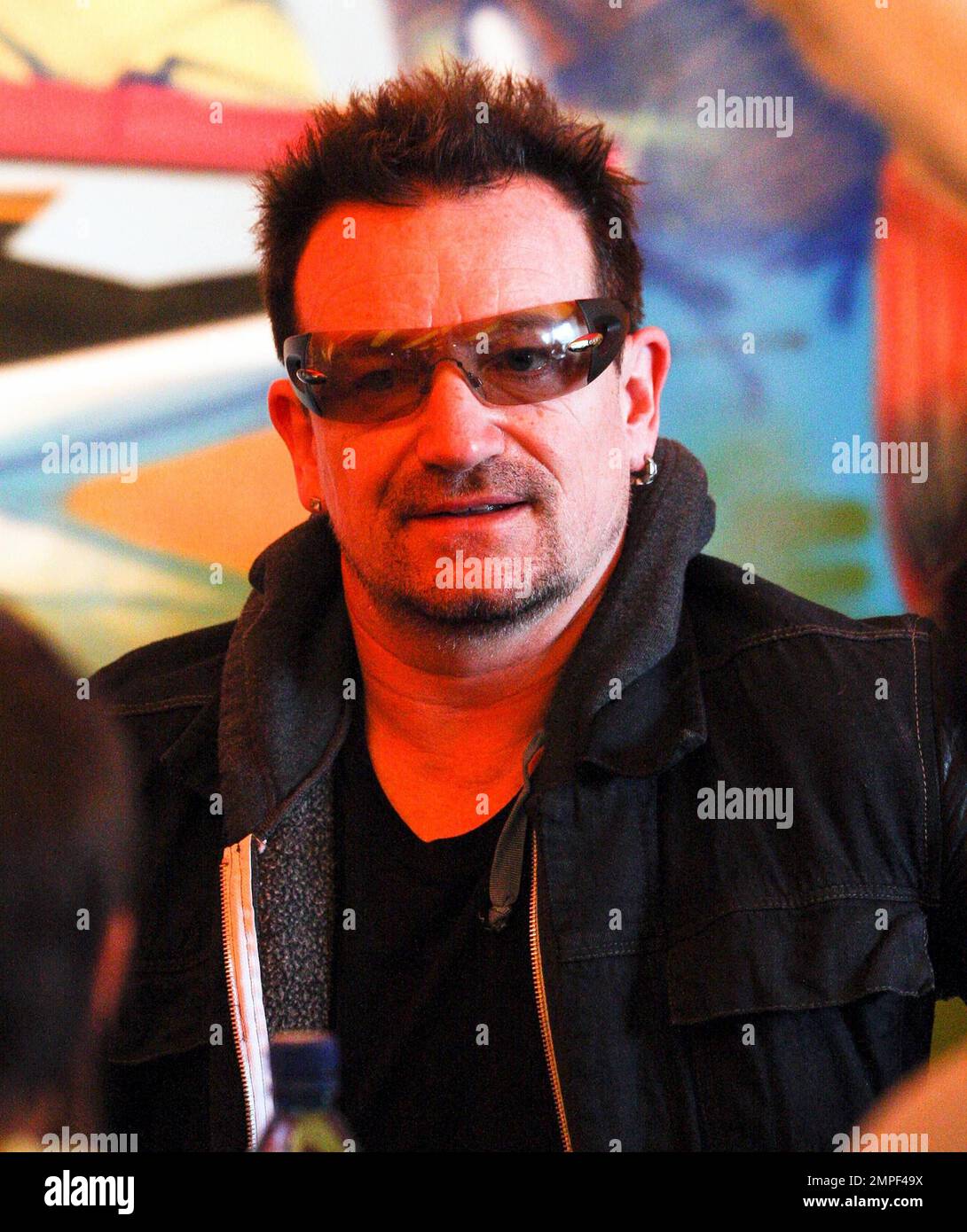Bono and wife Alison Hewson attend the Glastonbury Music Festival ...