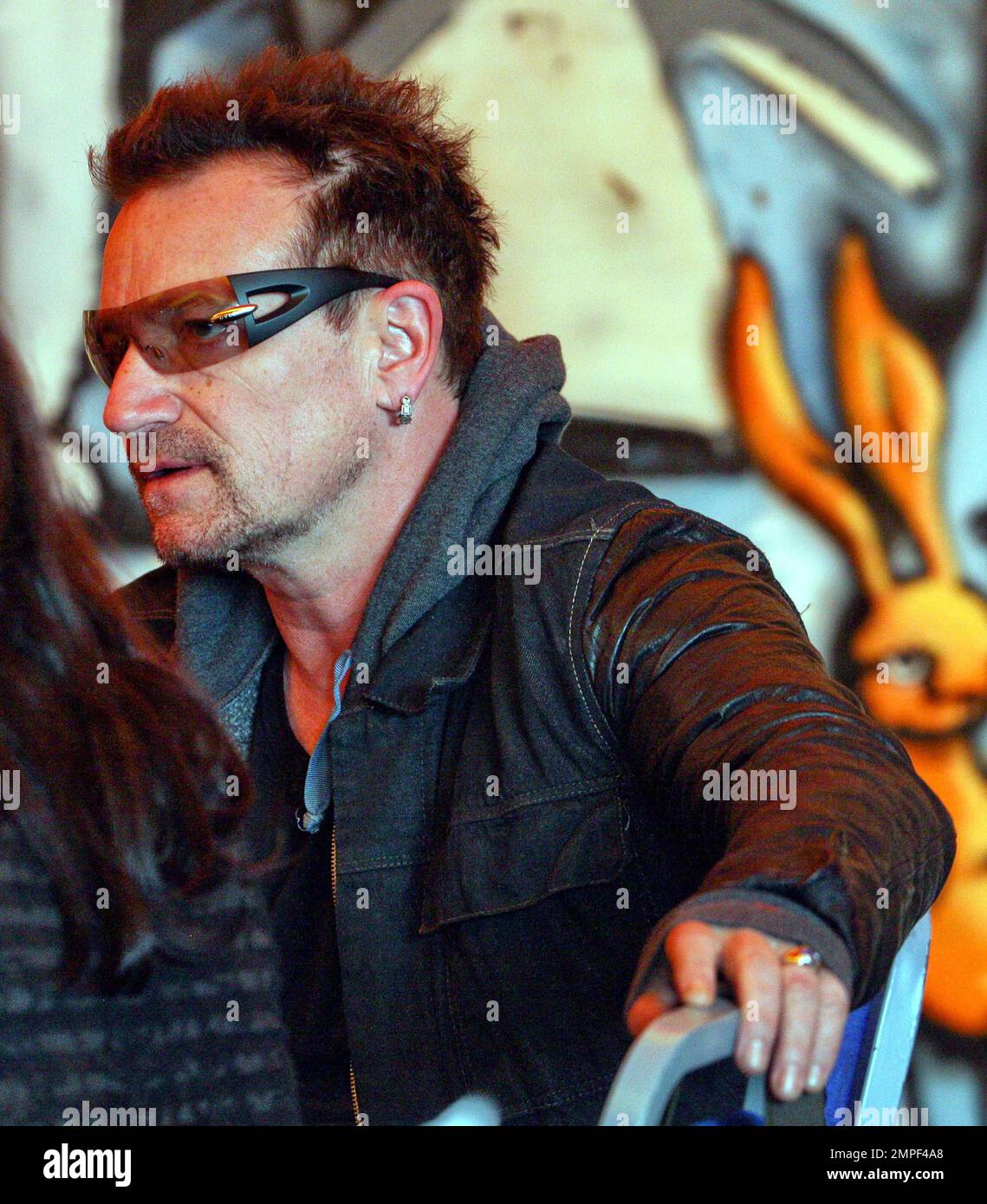 Bono and wife Alison Hewson attend the Glastonbury Music Festival ...