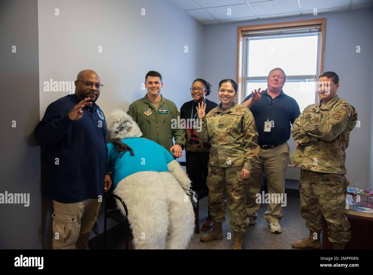 Members of the 354th Range Squadron (RANS) render their squadron salute ...