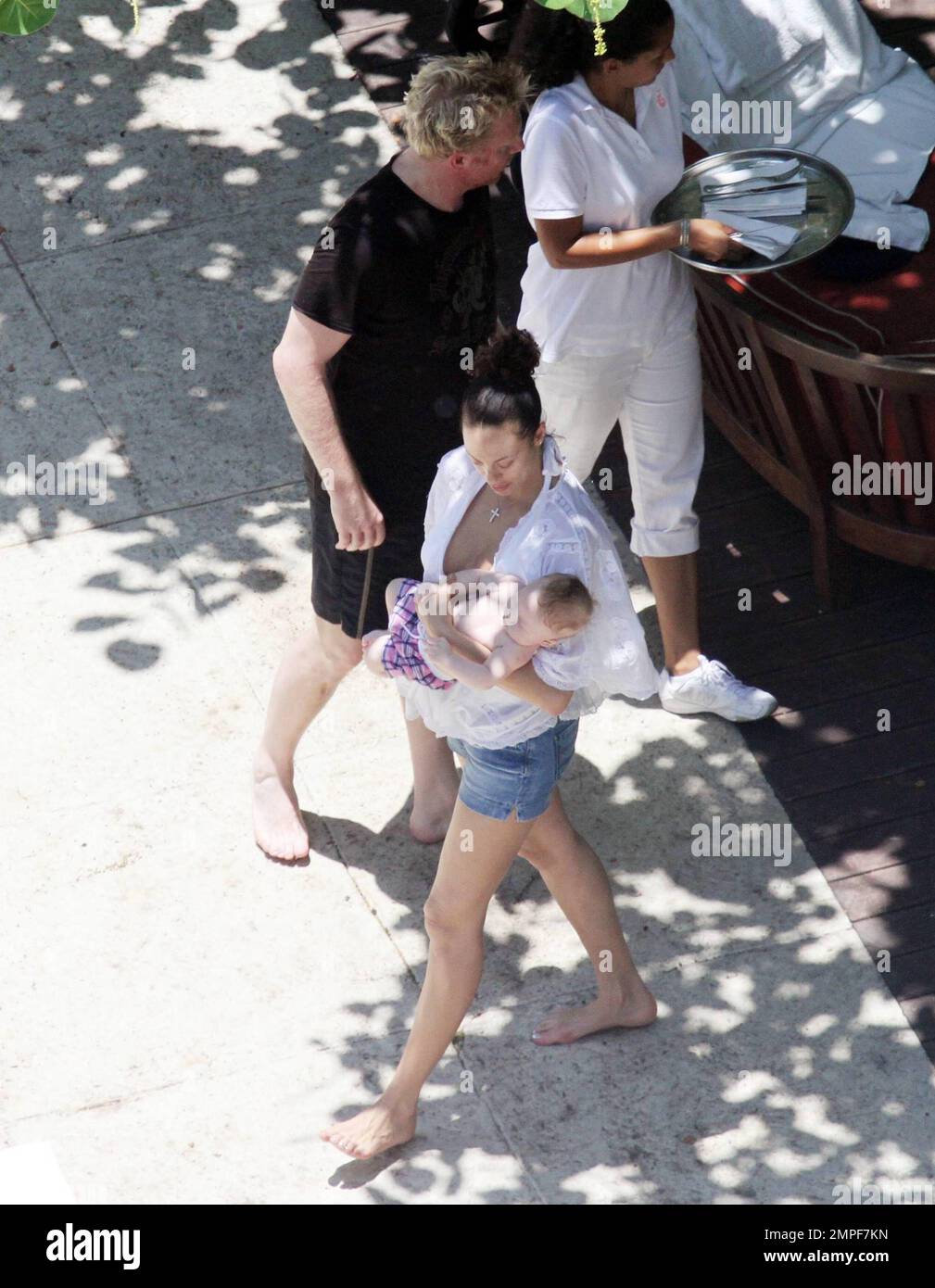 EXCLUSIVE!! Boris and Sharlely Becker spend time at the pool with their ...