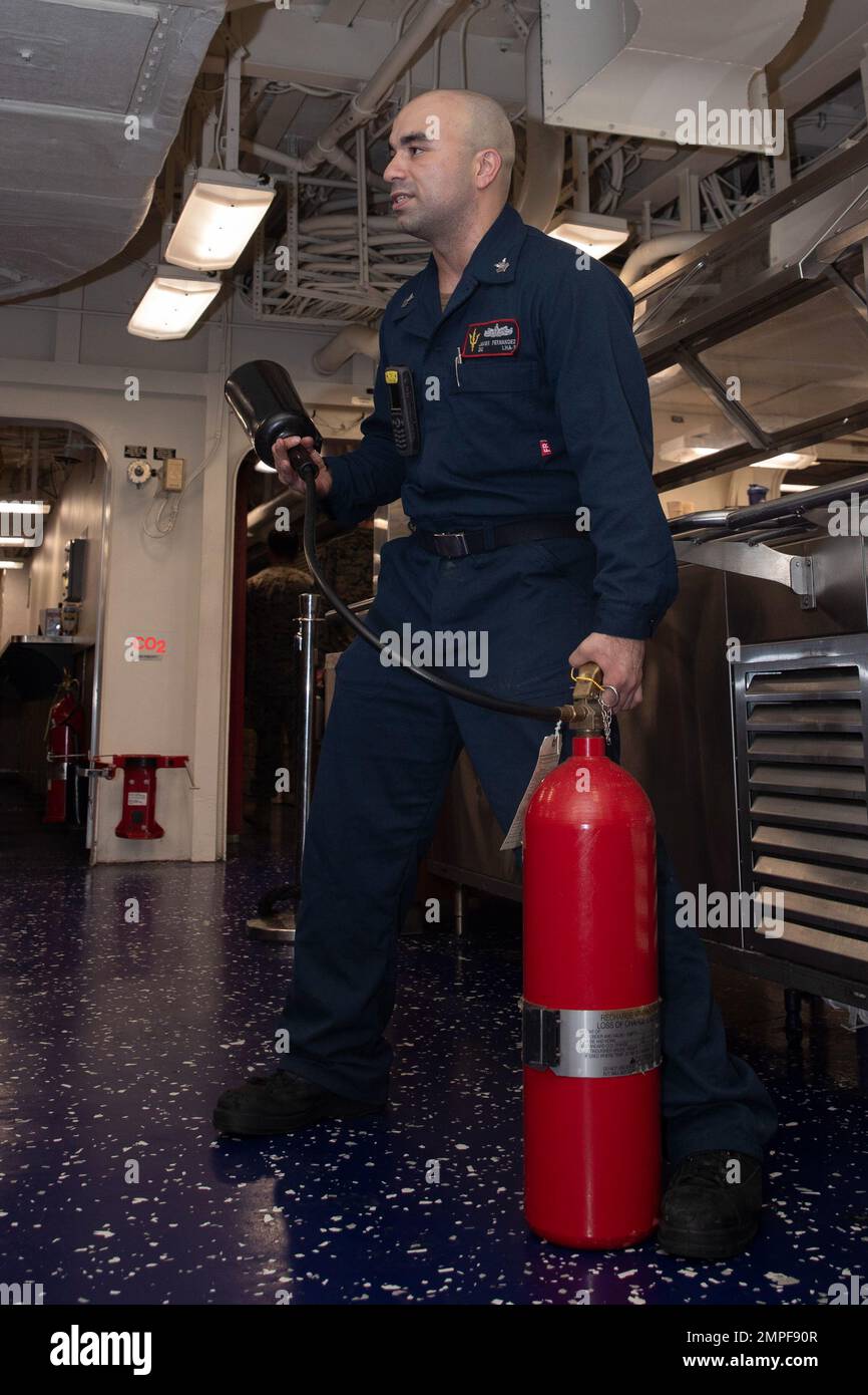 221014-N-XN177-1042 PHILIPPINE SEA (Oct. 14, 2022) – Damage Controlman ...