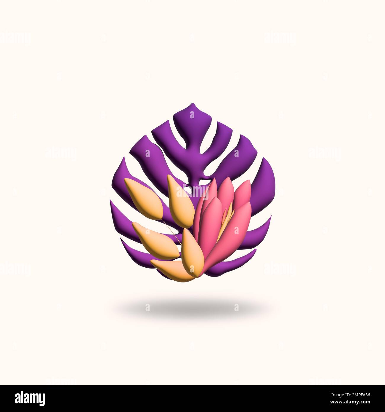 3d leaves hi-res stock photography and images - Alamy