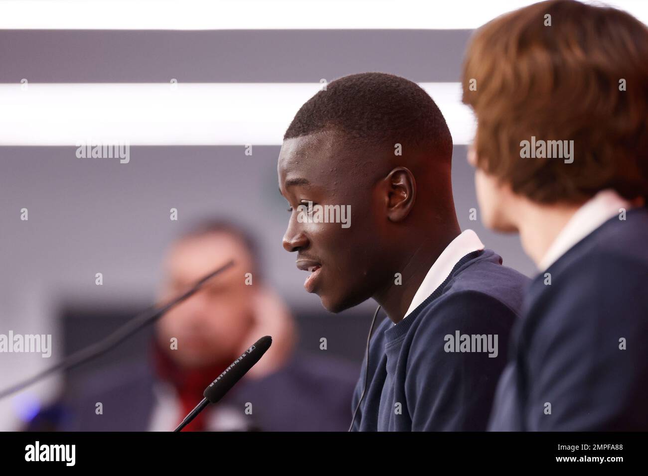 Seville, Spain. 31st Jan, 2023. Footballers Bryan Gil and Pape Gueye ...