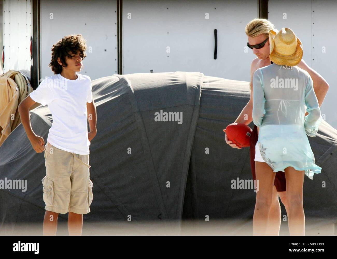 Boris Becker and sons spend an afternoon playing football and having ...