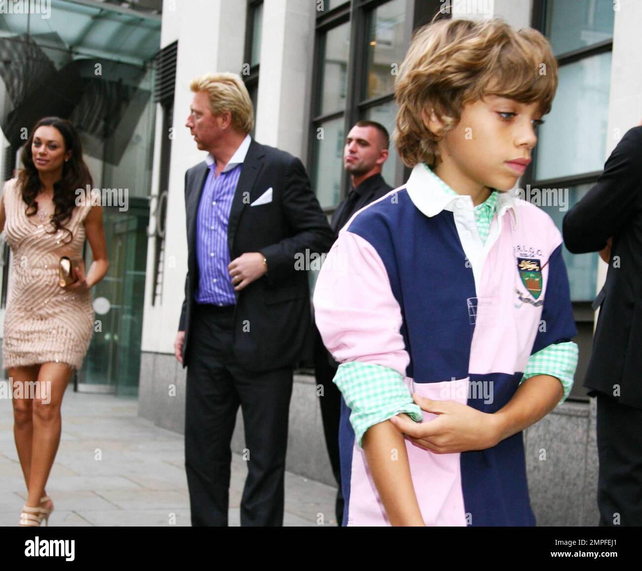 German tennis star Boris Becker arrives at Morton's Club in London to ...