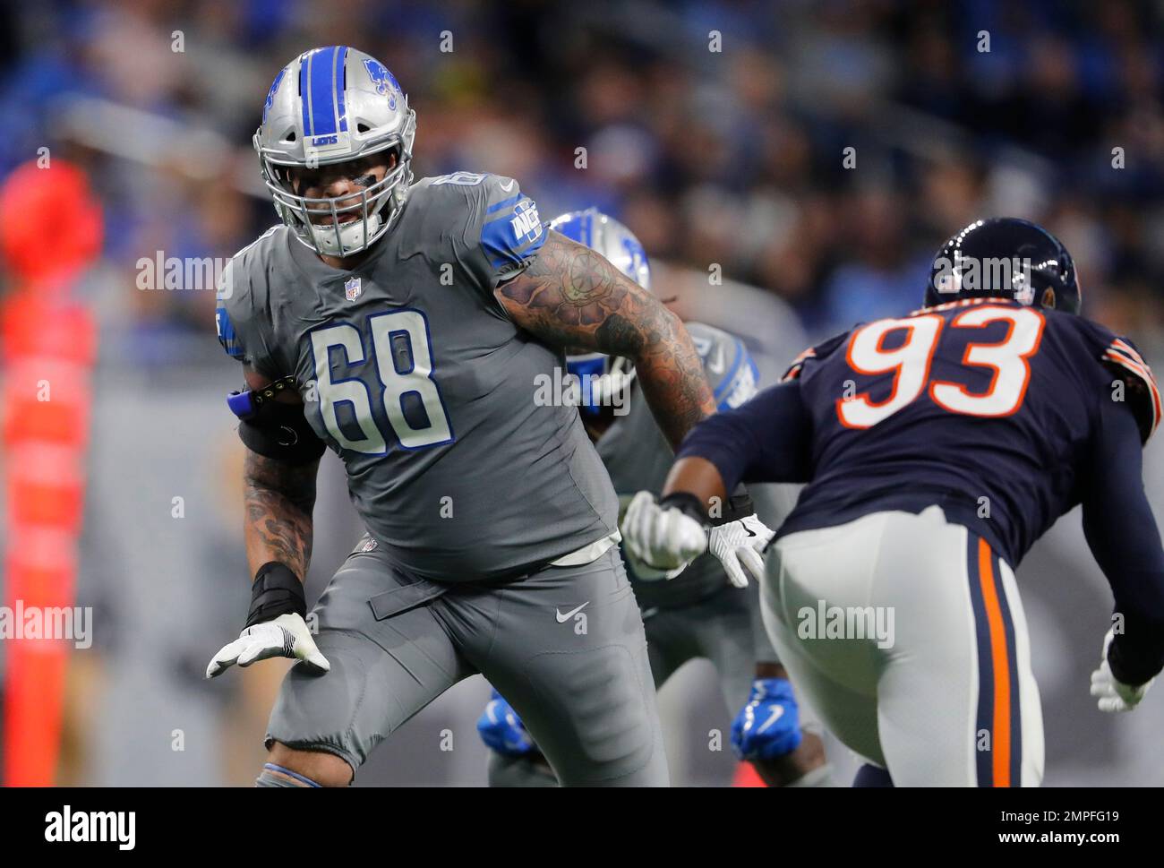 Detroit Lions offensive tackle Taylor Decker (68) during the second ...