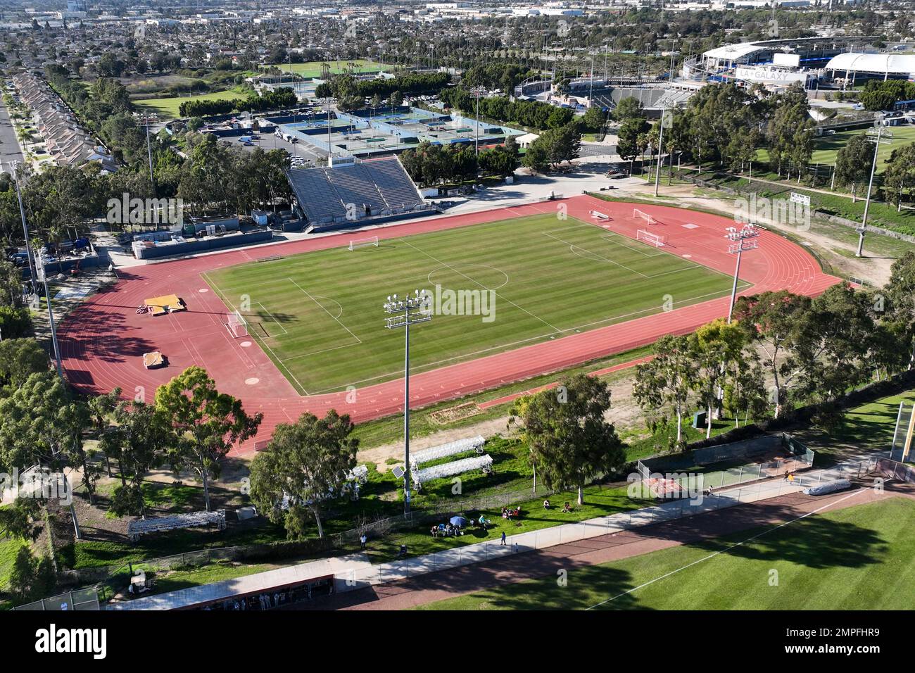 A general overall aerial view of Toro Stadium, Friday, Jan. 27, 2023 ...