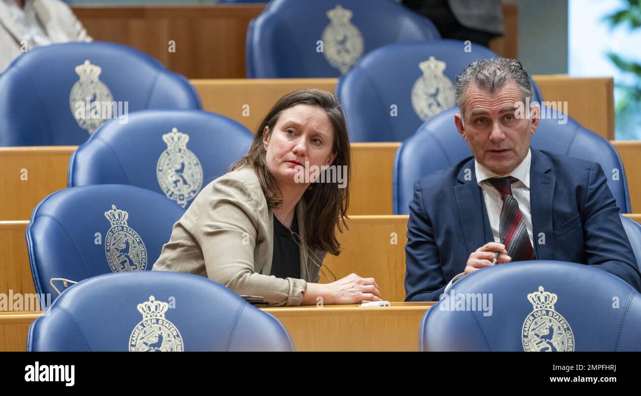 THE HAGUE - Tom van der Lee and Suzanne Kröger (GL) during the weekly ...