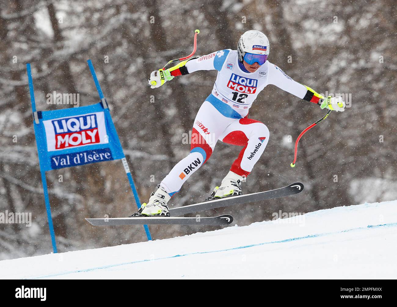 Switzerland's Corinne Suter competes during an alpine ski, women's ...