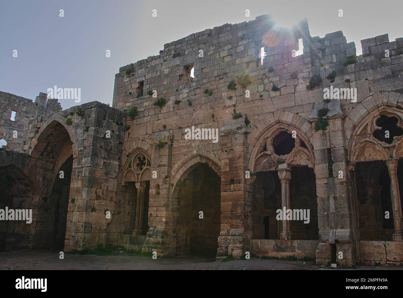 homs, Syria - 04 14 2011: Krak des Chevaliers is an ancient crusader ...