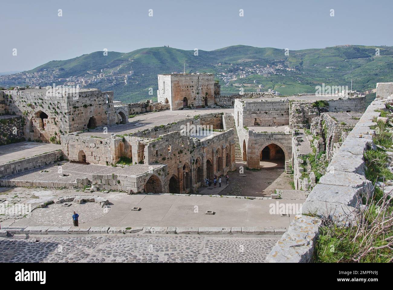 homs, Syria - 04 14 2011: Krak des Chevaliers is an ancient crusader ...